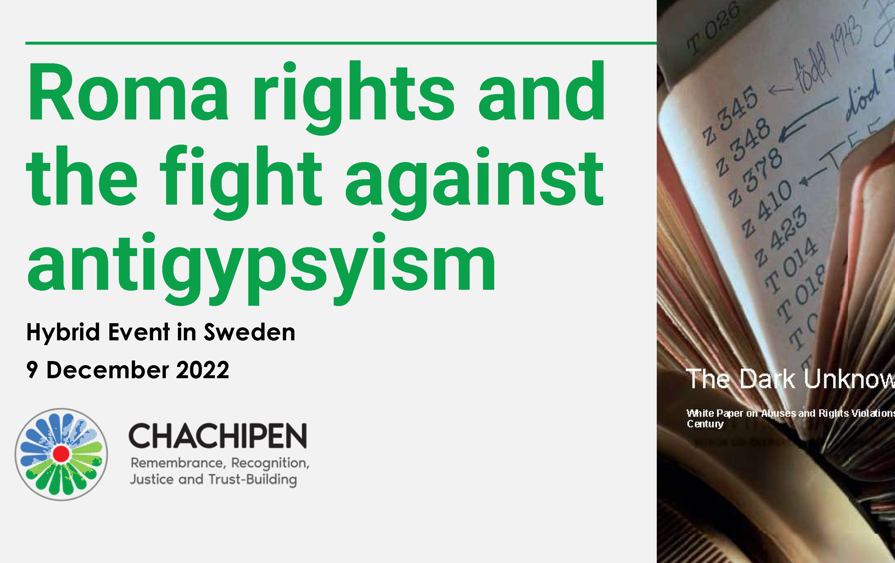 Hybrid event in Sweden: Roma rights and the fight against antigypsyism ...